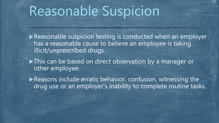 Employee Drug Testing | PPTX