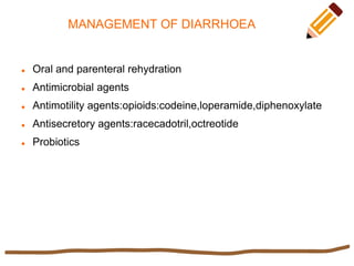 DRUG THERAPY against the disease of diarrhoea. | PPT
