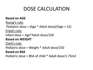Drug therapy in children | PPTX