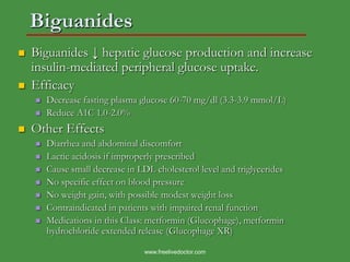 drugtherapyindiabetes-.ppt | Diabetes | Diseases and Conditions