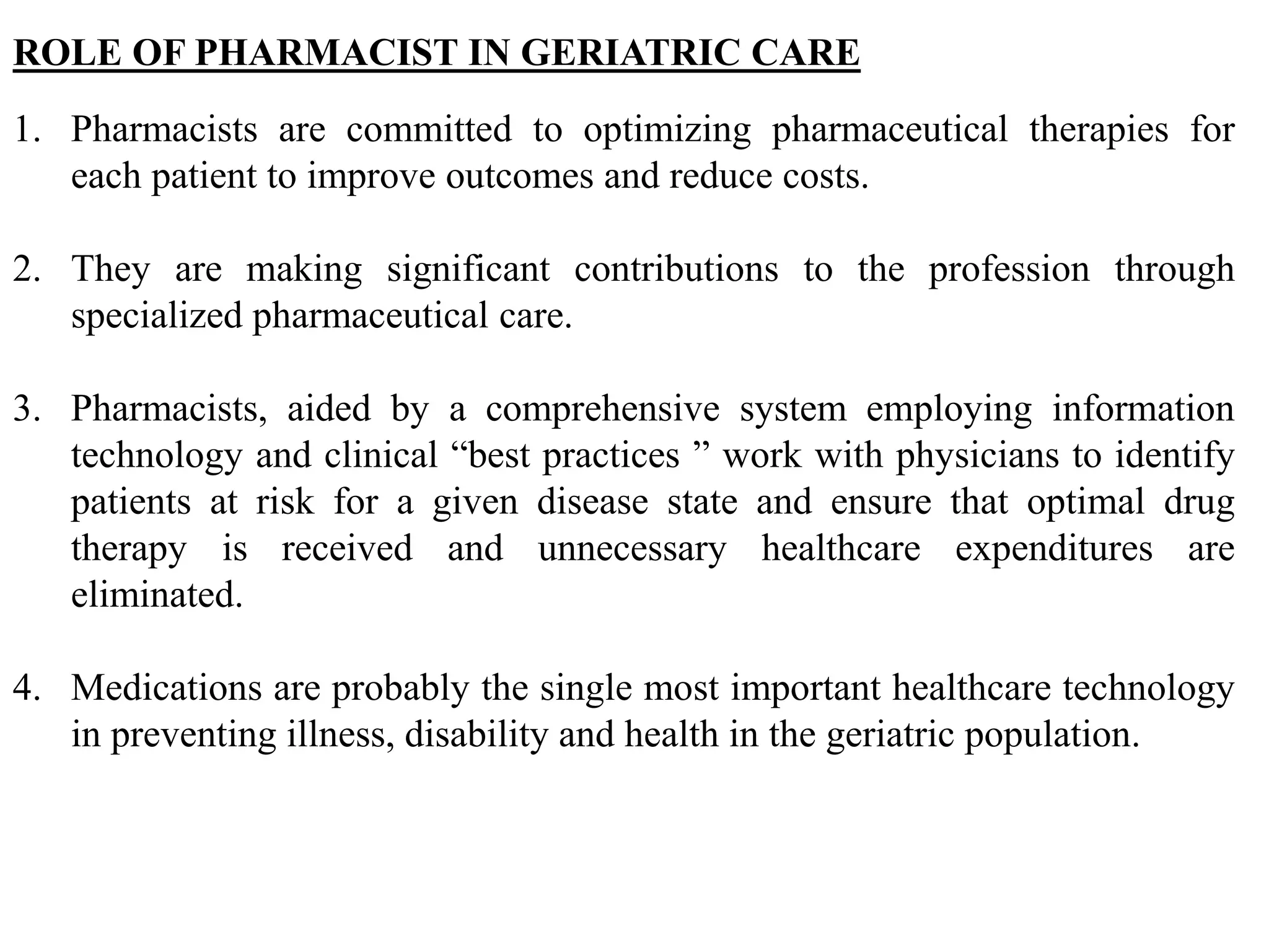 Drug therapy in geriatrics | PPT