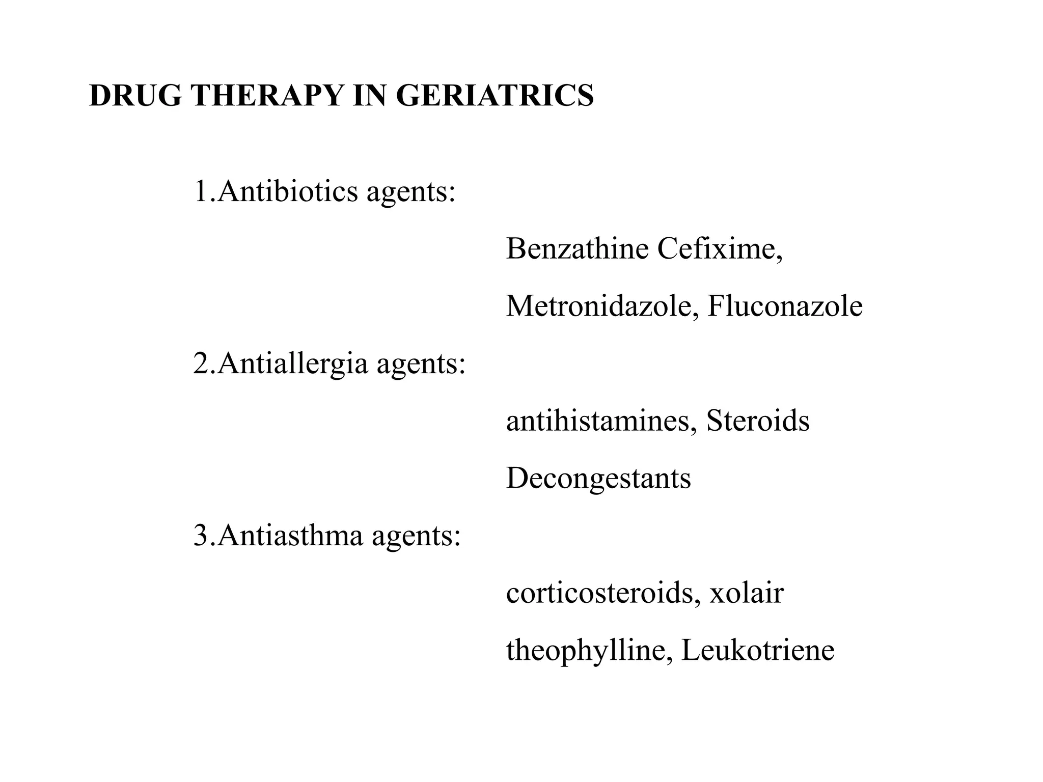 Drug therapy in geriatrics | PPT