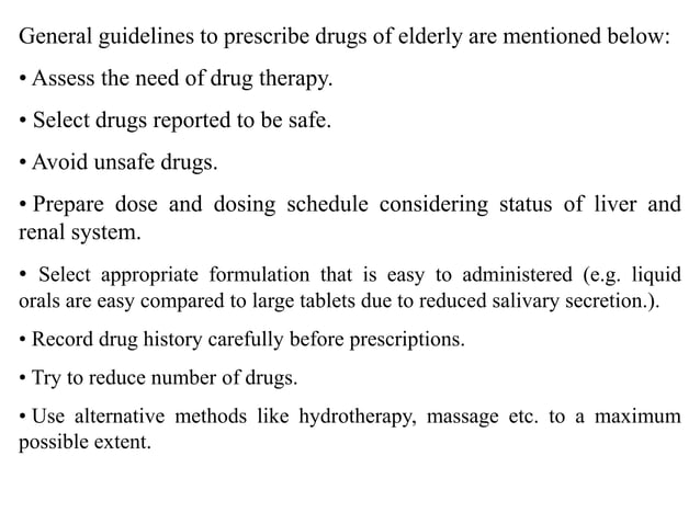 Drug therapy in geriatrics | PPT