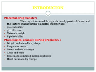 Drug therapy in pregnancy and lactation | PPTX