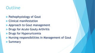 Drug therapy of gout | PPT