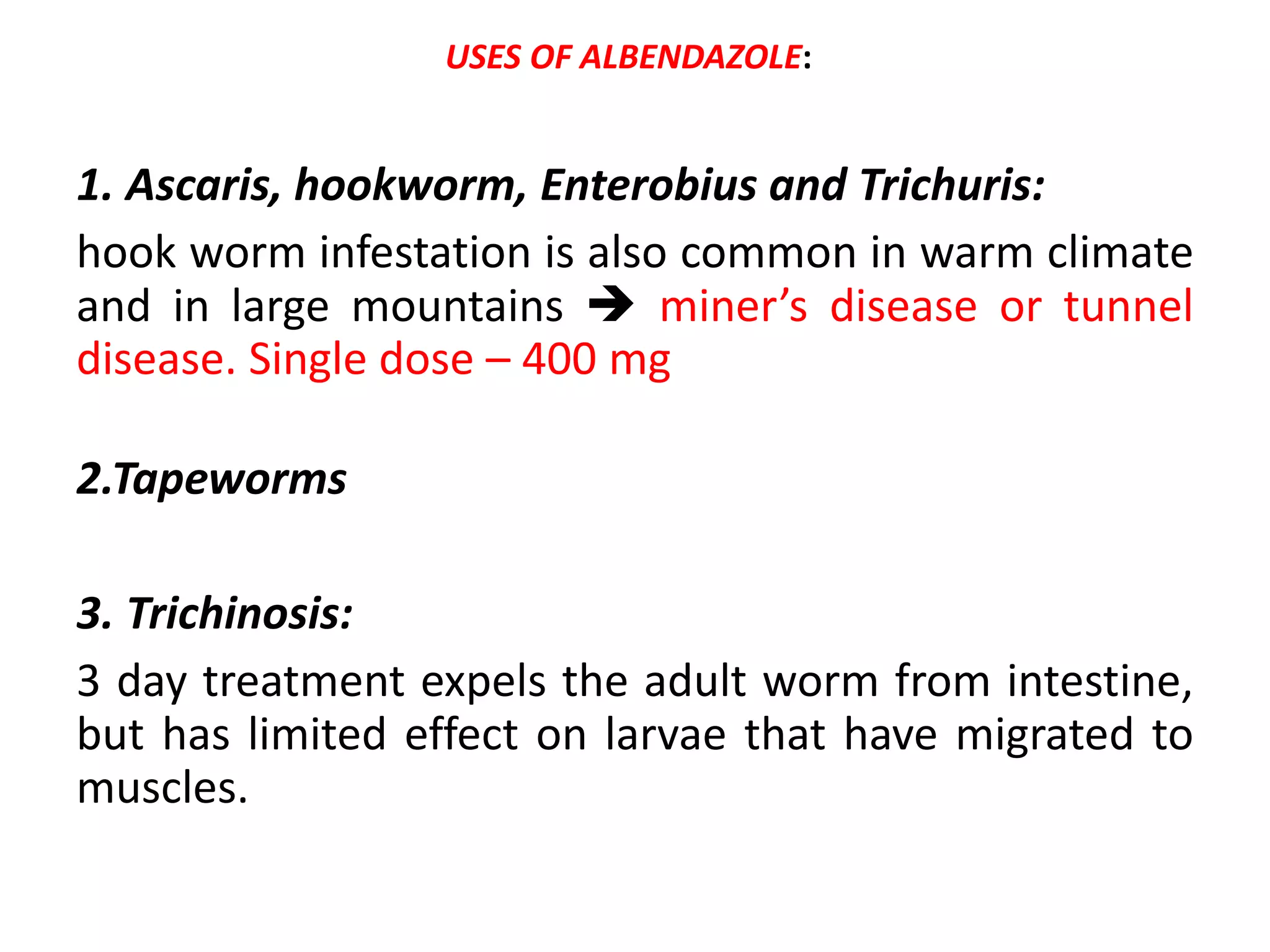 Drugtherapy of Helminthiasis | PPT