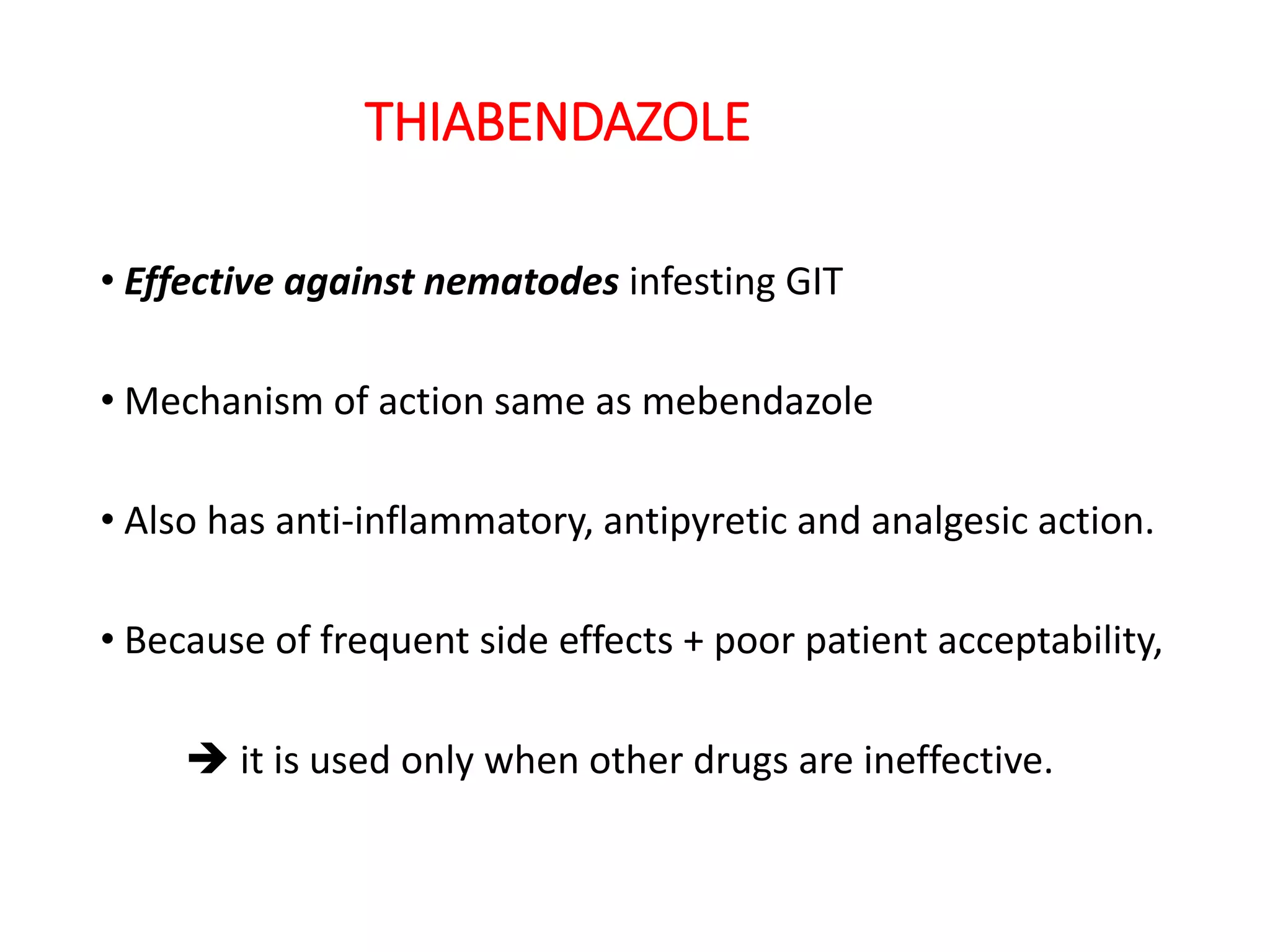 Drugtherapy of Helminthiasis | PPT