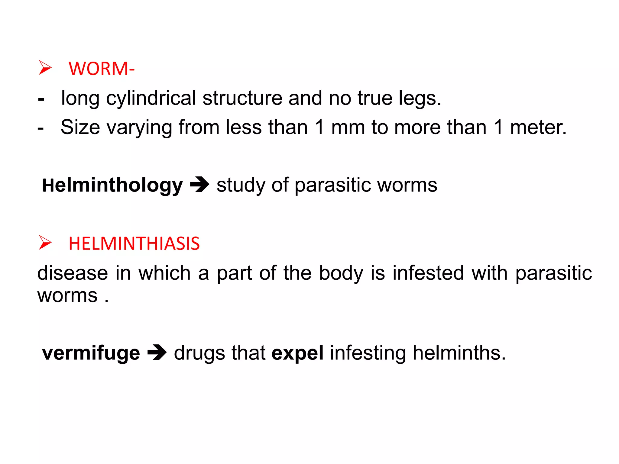 Drugtherapy of Helminthiasis | PPT