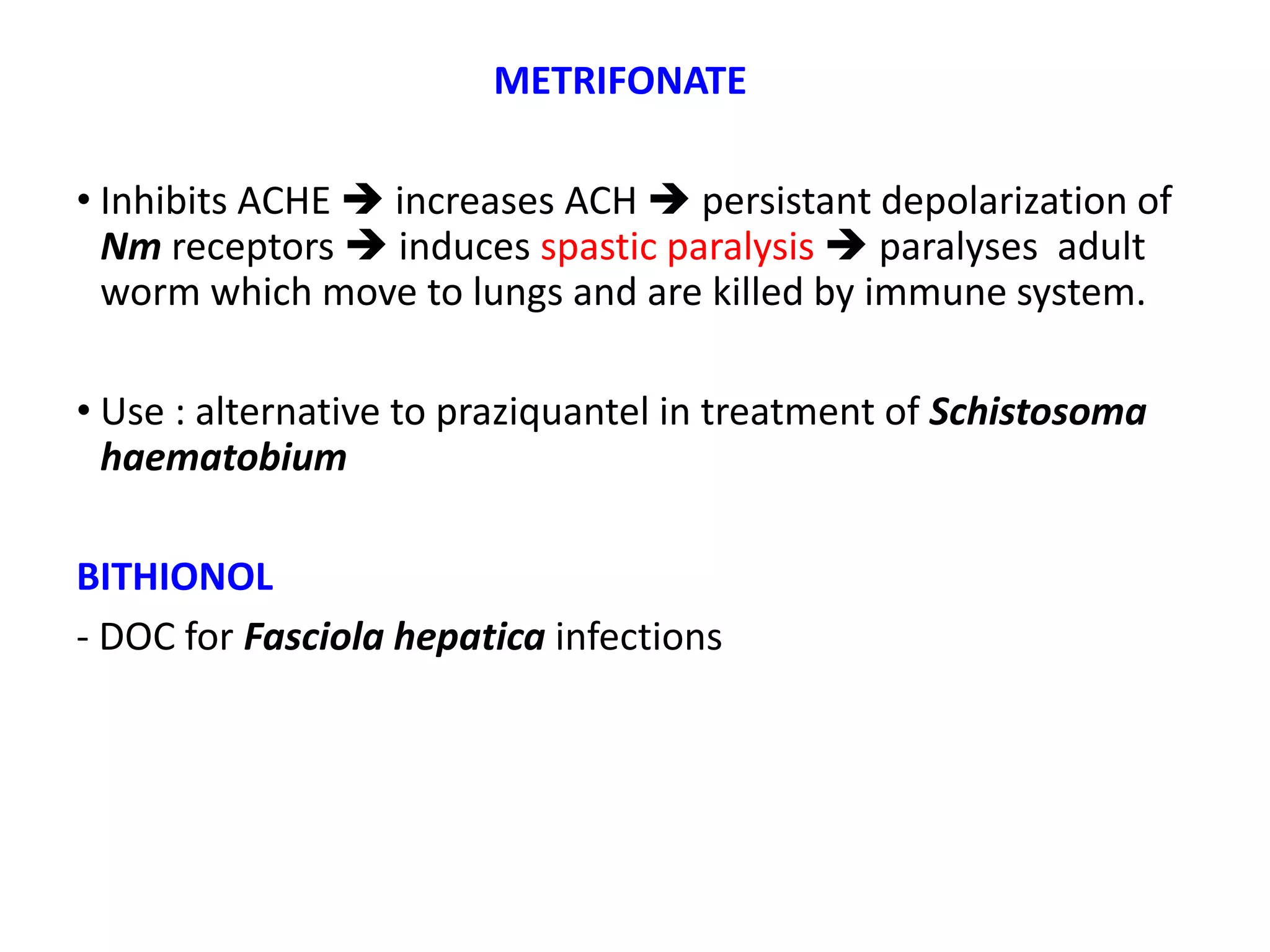 Drugtherapy of Helminthiasis | PPT