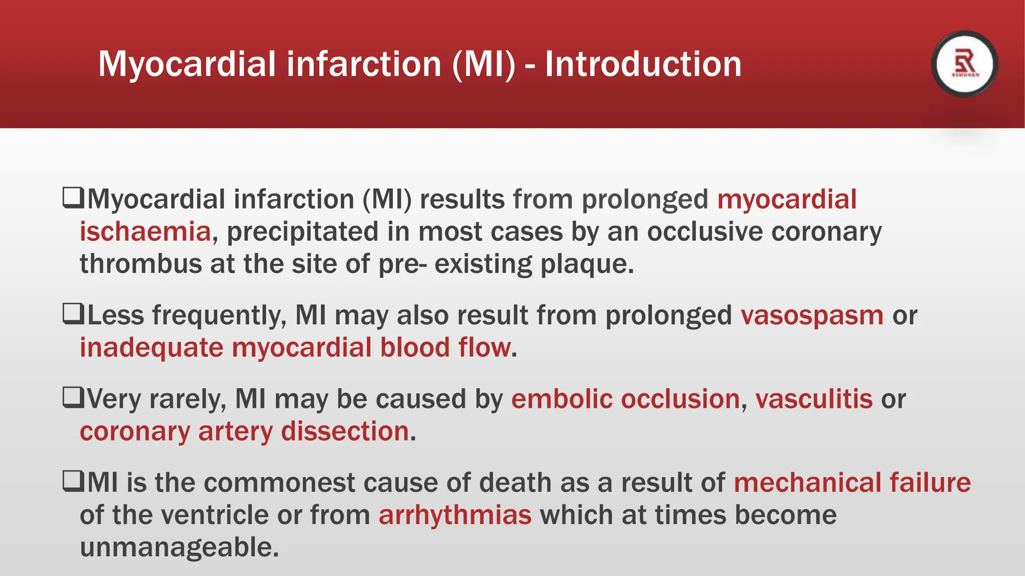 DRUG THERAPY OF MYOCARDIAL INFARCTION | PPTX