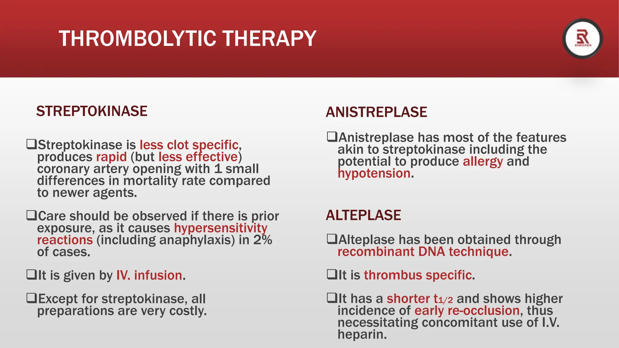 DRUG THERAPY OF MYOCARDIAL INFARCTION | PPTX
