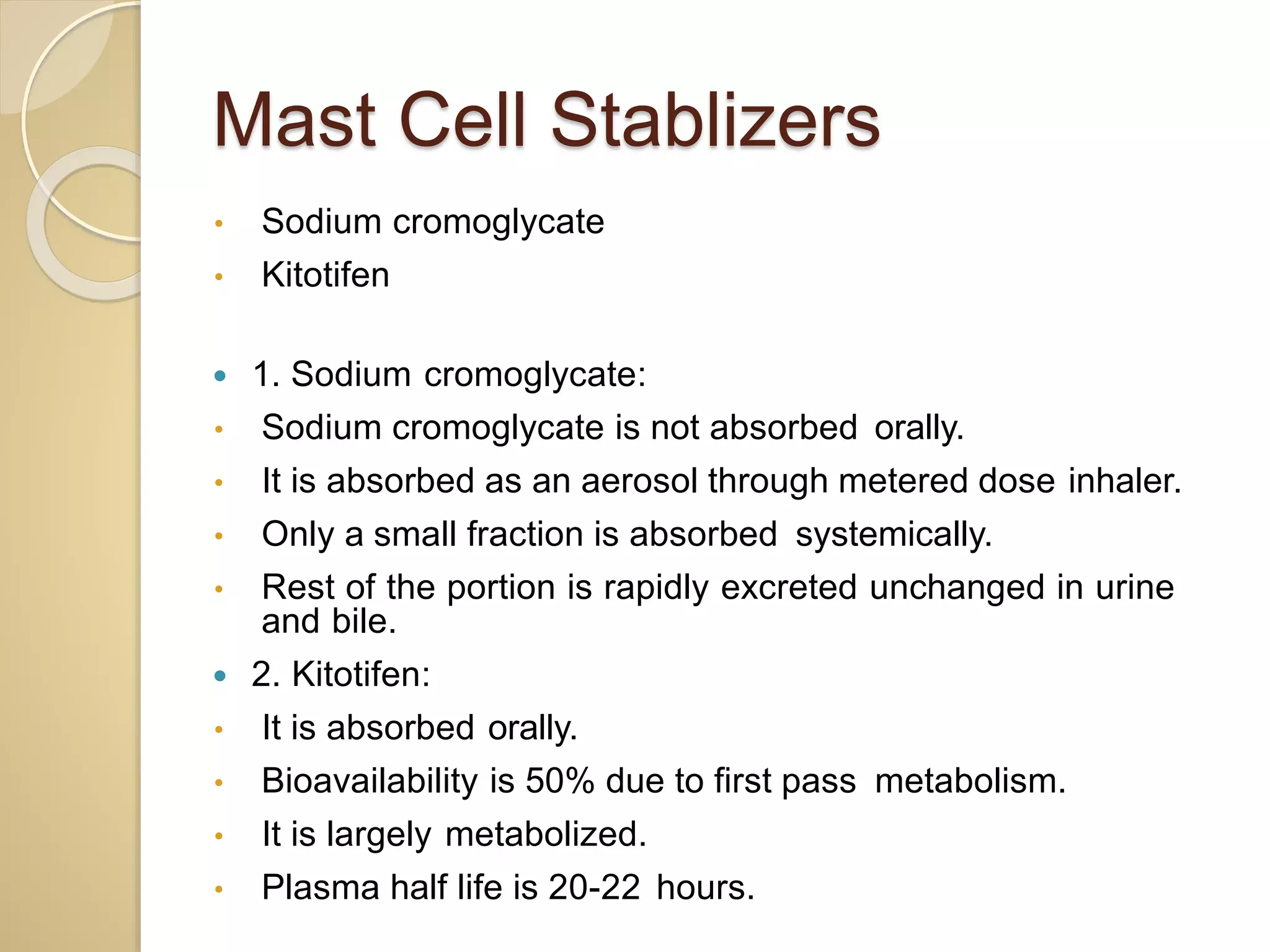 Drug therapy used in asthma | PPTX