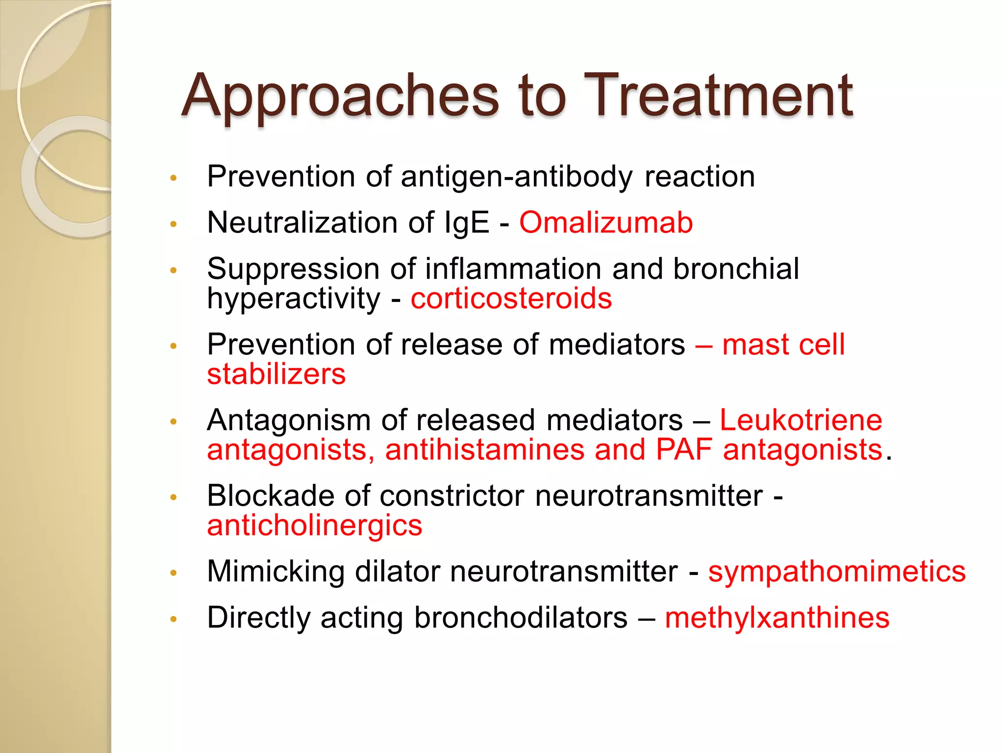 Drug therapy used in asthma | PPTX