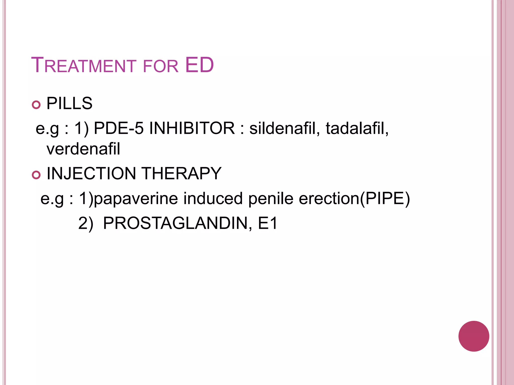 Drug therapy used in ed,std and aids | PPTX