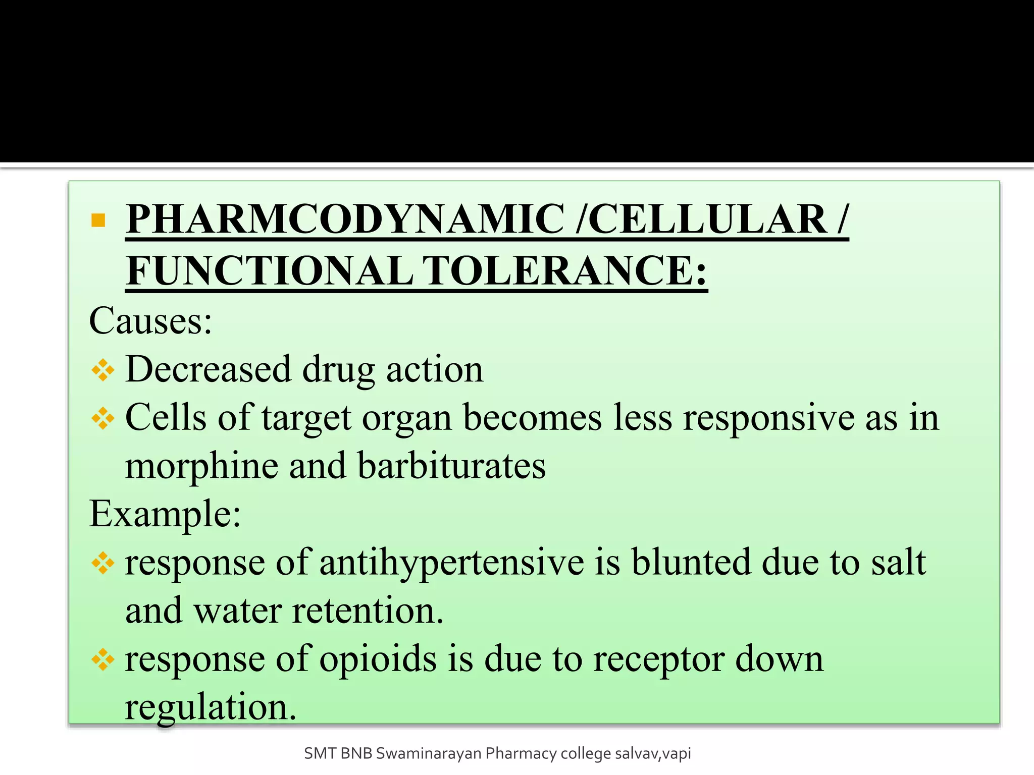 Drug tolerance | PPTX