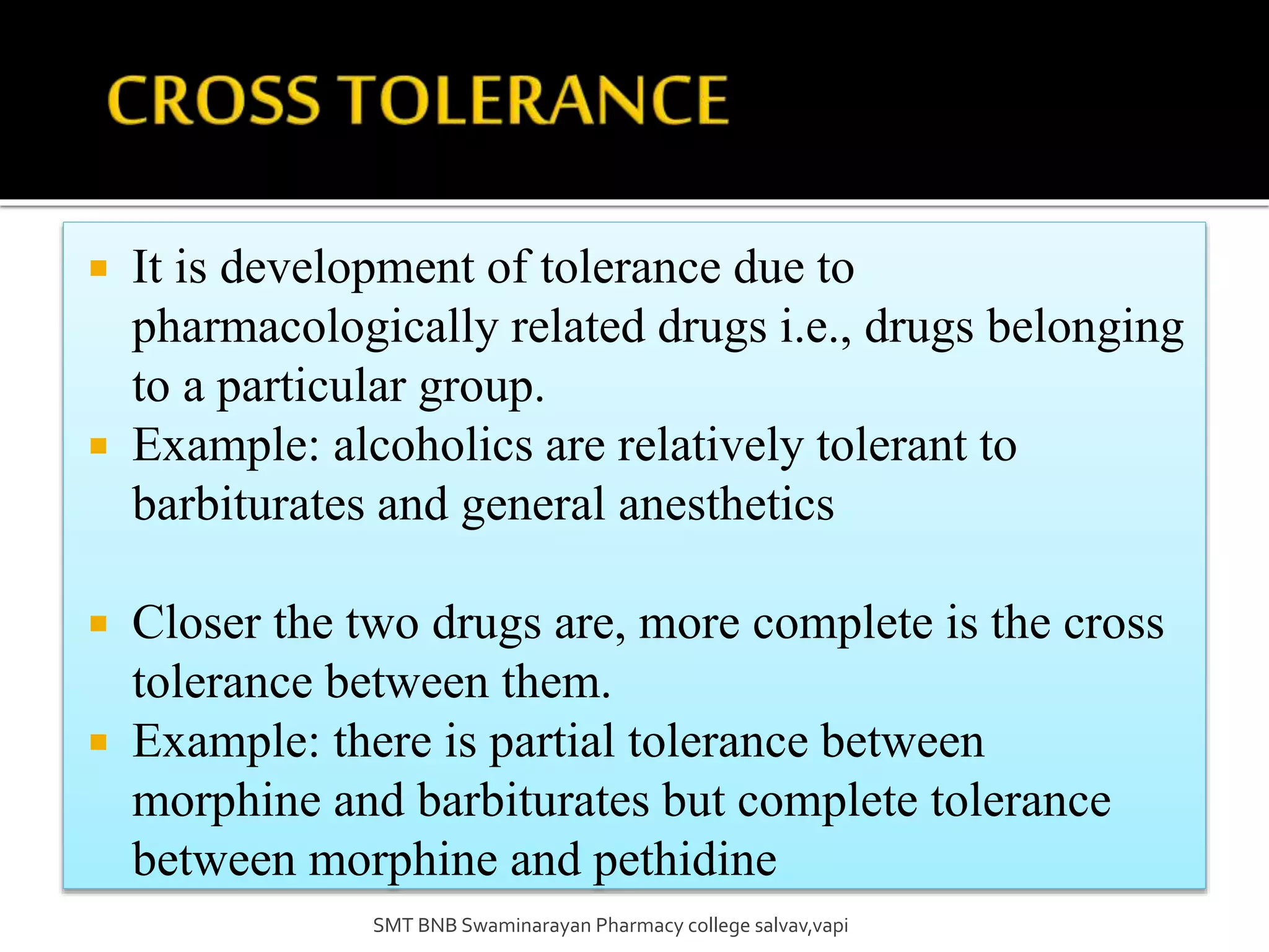 Drug tolerance | PPTX
