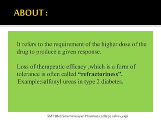 Drug tolerance | PPTX