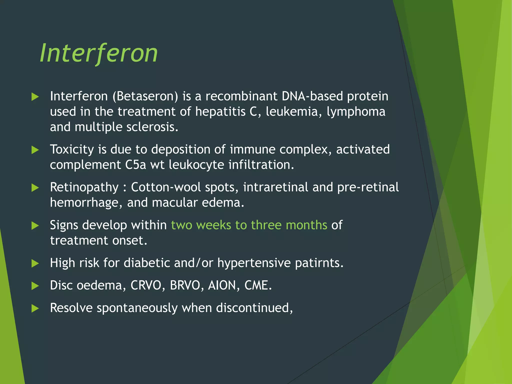 Drug toxicity of posterior segment of eye | PPTX