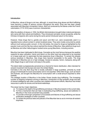 Drug trafficking and abuse in mauritius | PDF | Illegal Drugs, Tobacco ...