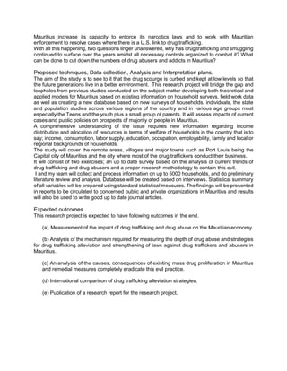 Drug trafficking and abuse in mauritius | PDF | Illegal Drugs, Tobacco ...