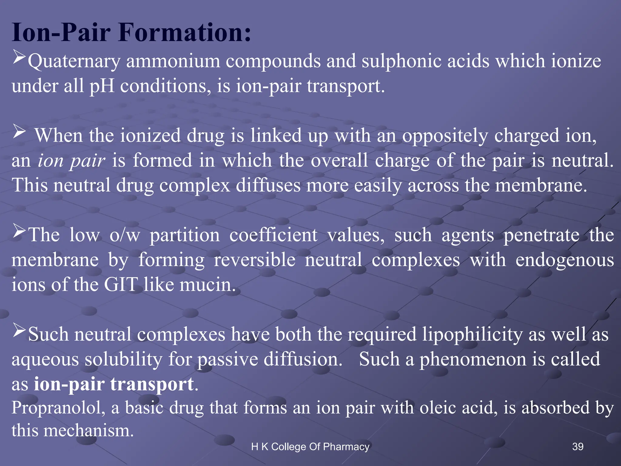 Drug transport subject Biopharmaceutics pptx | PPTX