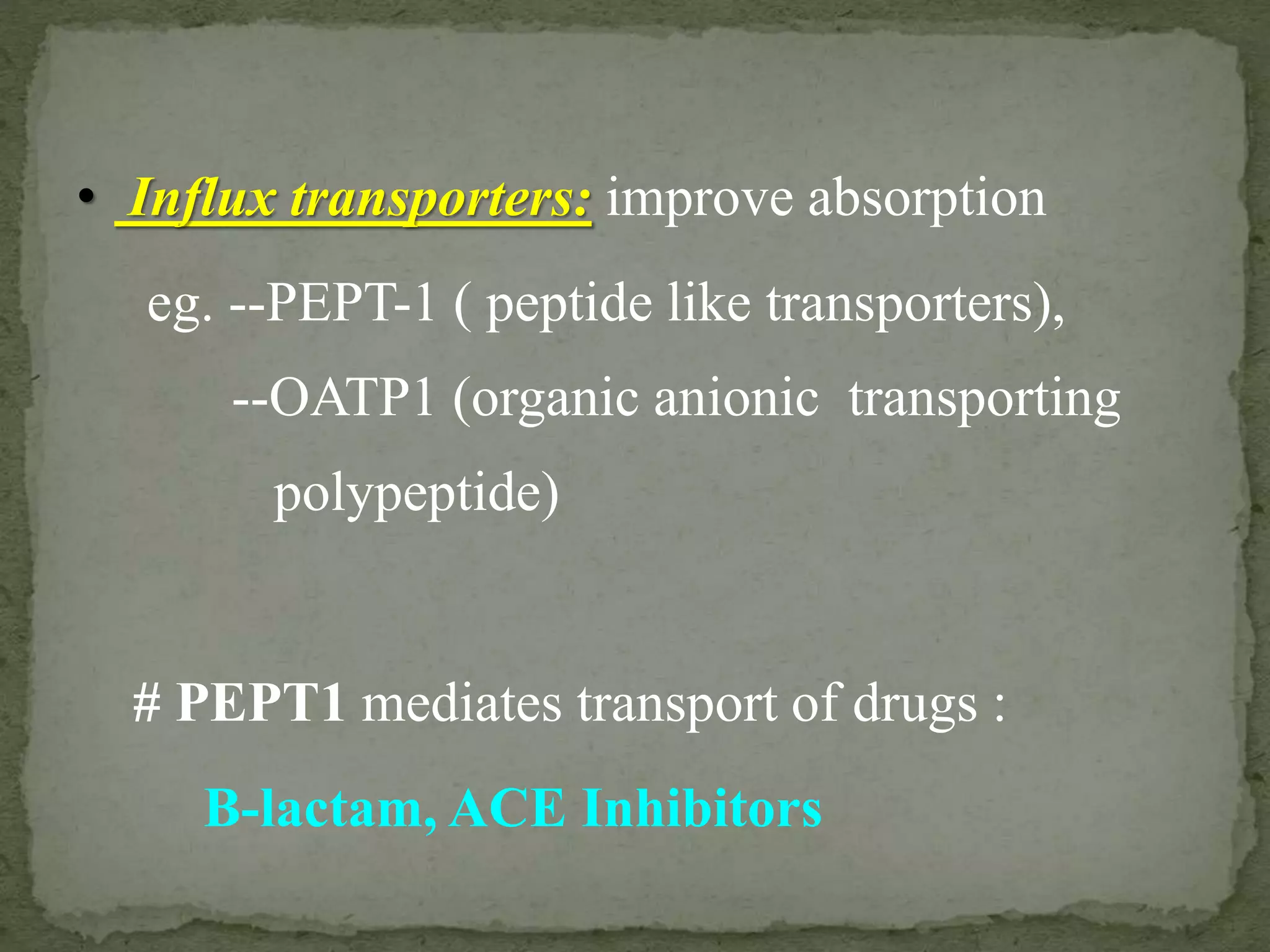 Drug transport across cell membrane. | PPTX