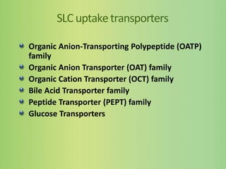 Drug transporters | PPTX