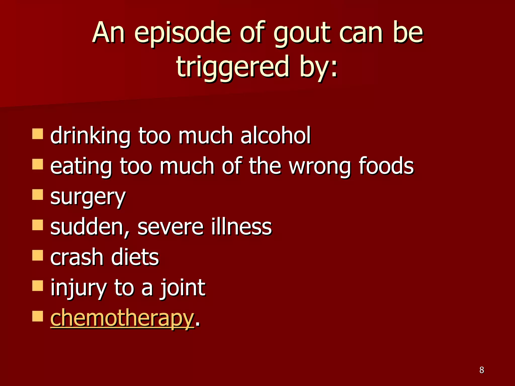 Drug Treatment Of Gout | PPT