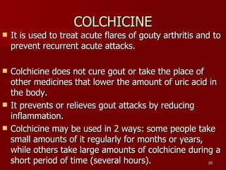 Drug Treatment Of Gout | PPT