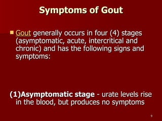 Drug Treatment Of Gout | PPT