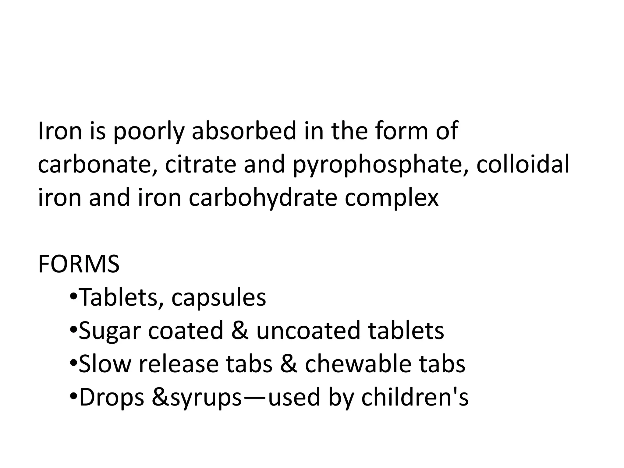 Drug treatment of iron deficiency anaemia | PPTX