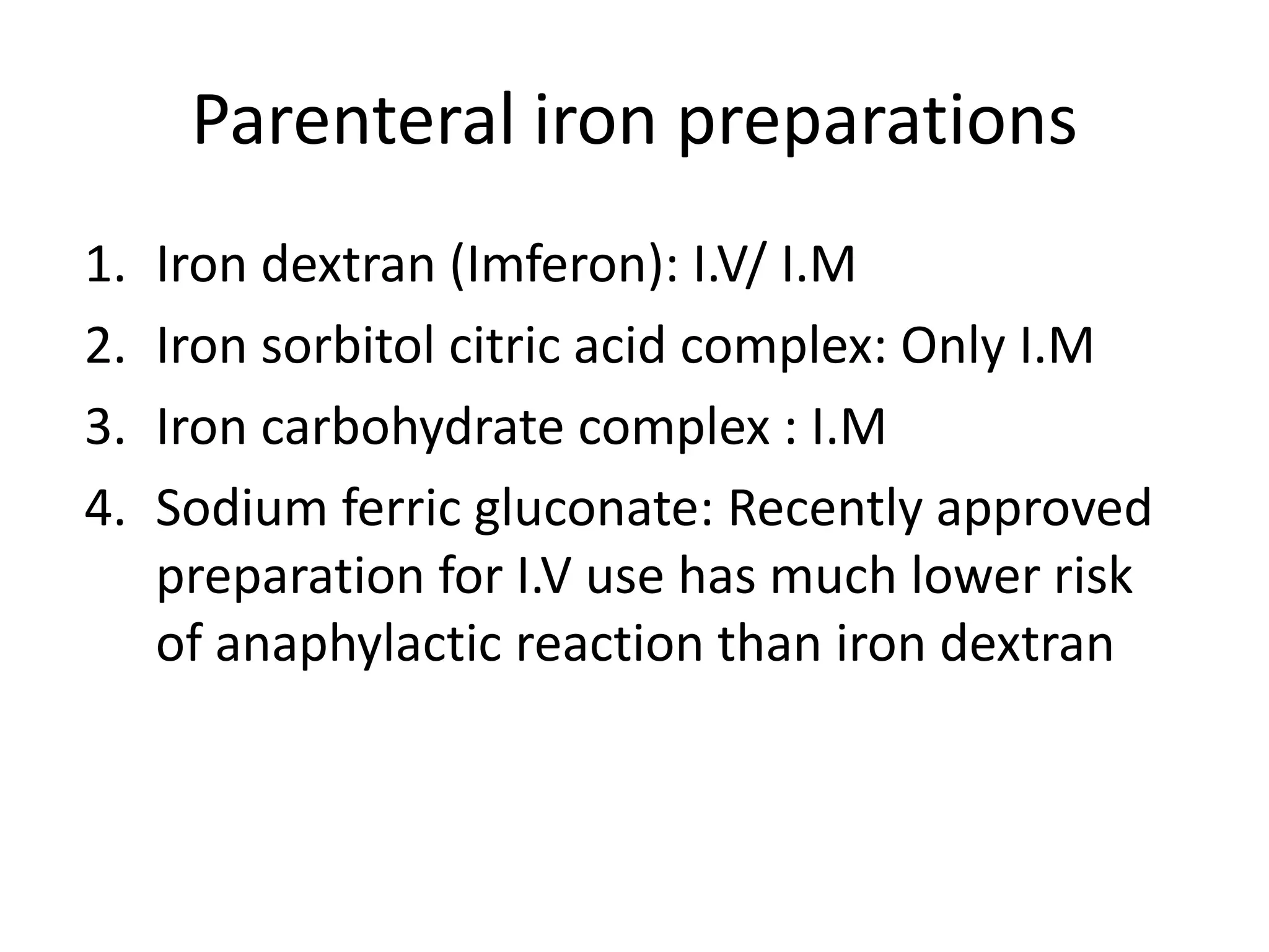Drug treatment of iron deficiency anaemia | PPTX