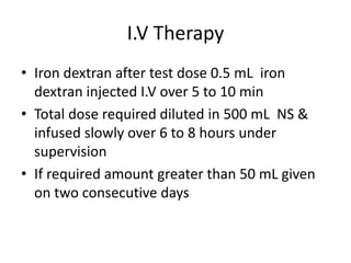 Drug treatment of iron deficiency anaemia | PPTX