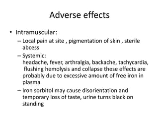 Drug treatment of iron deficiency anaemia | PPTX