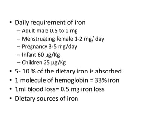 Drug treatment of iron deficiency anaemia | PPTX