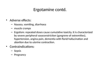 Drug Treatment of Migraine pharmacology. | PPTX