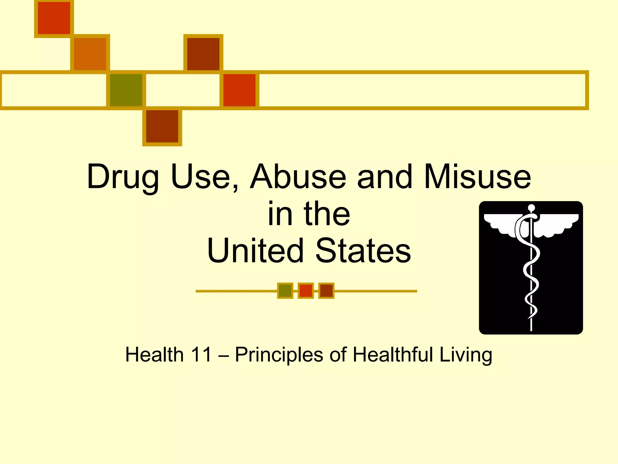 Drug Use, Abuse And Misuse 2004 | PPT