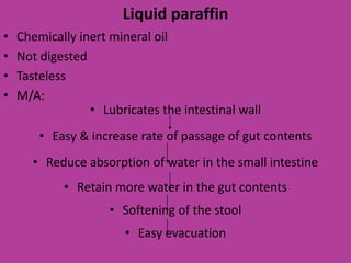 Drug used in constipation | PPTX