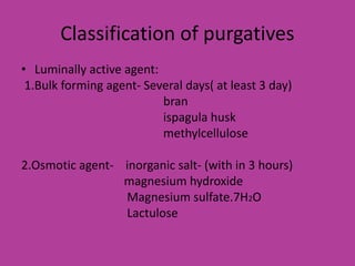 Drug used in constipation | PPTX