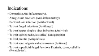 Drug used in skin and mucus membrane | PPTX
