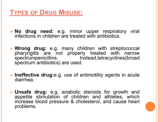 Drug use mis use and abuse | PPTX