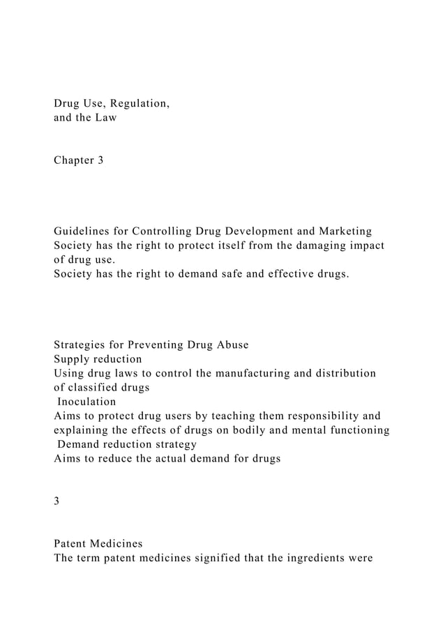 Drug Use, Regulation, and the LawChapter 3Guid.docx