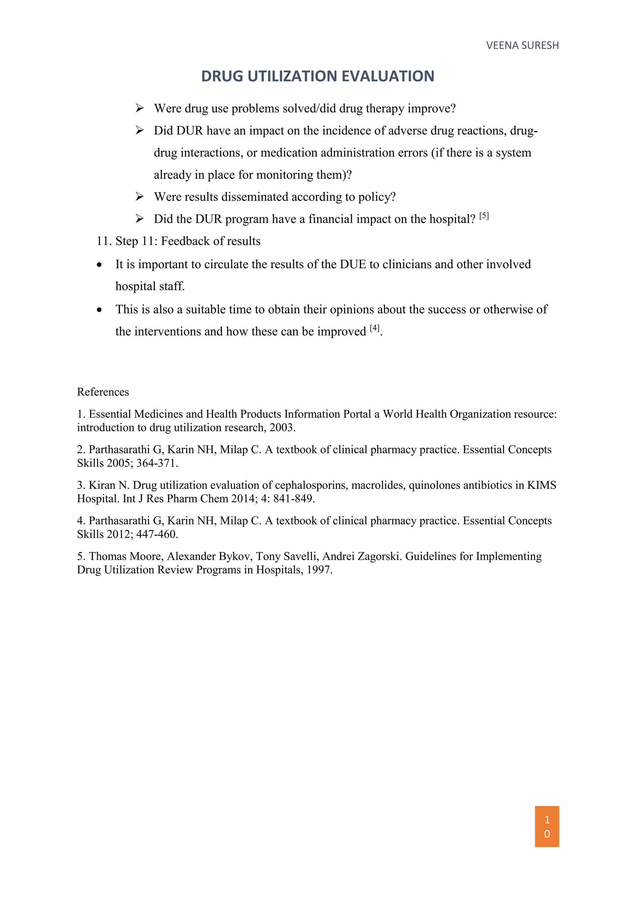 Drug utilization evaluation | PDF