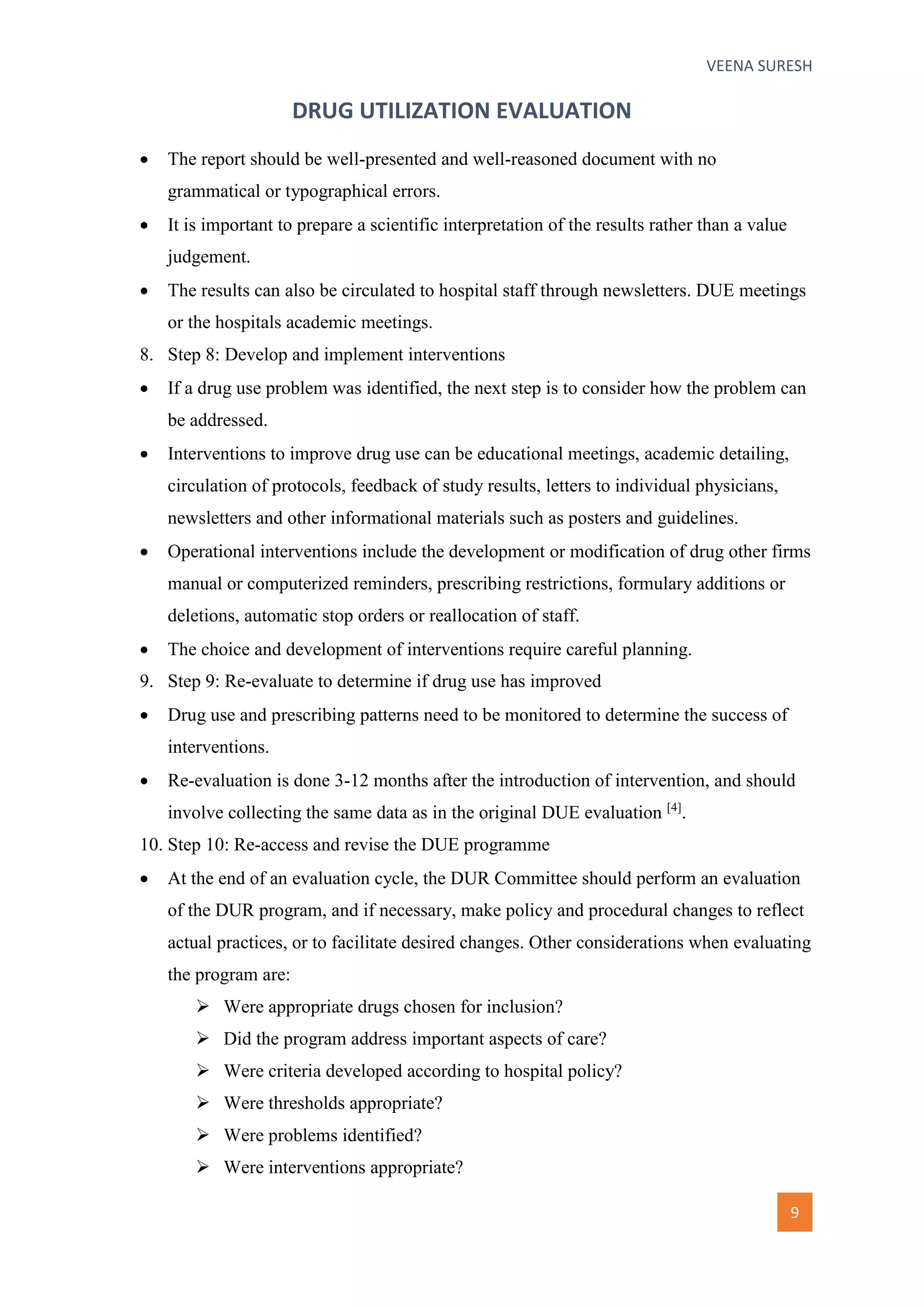 Drug utilization evaluation | PDF