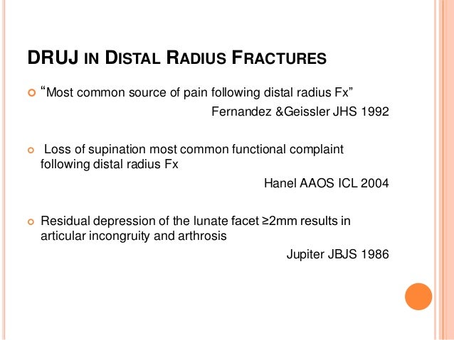 Druj and tfcc injuries f