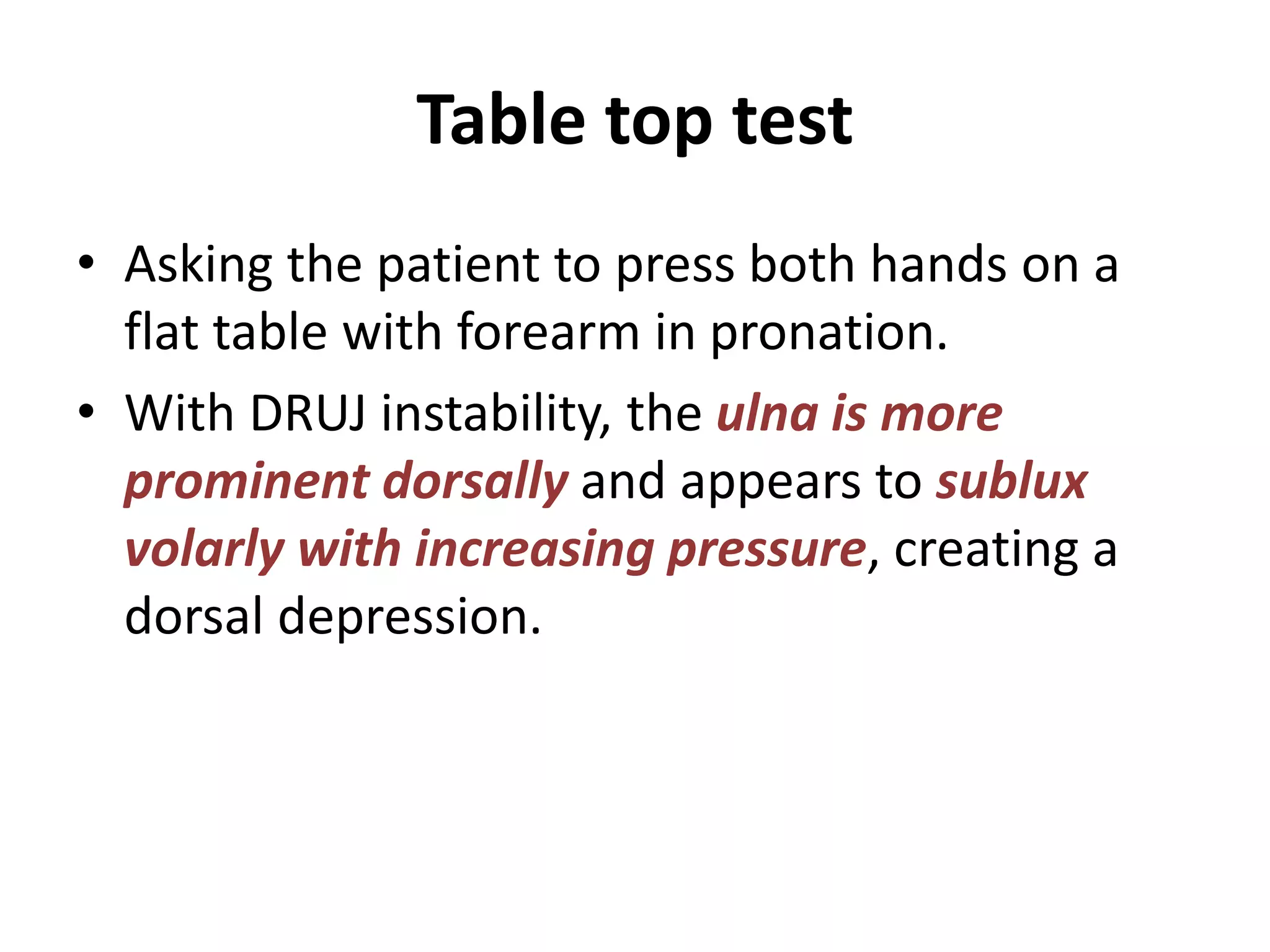 Distal Radioulnar Joint (DRUJ) Injuries | PPTX