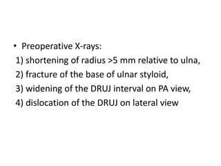 Distal Radioulnar Joint (DRUJ) Injuries | PPTX