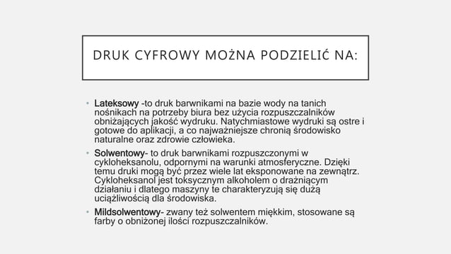 Druk cyfrowy | PPT