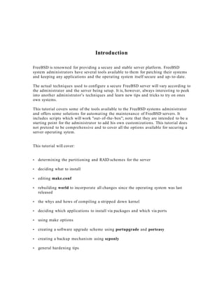 Dru lavigne servers-tutorial | PDF | Computing | Technology & Computing
