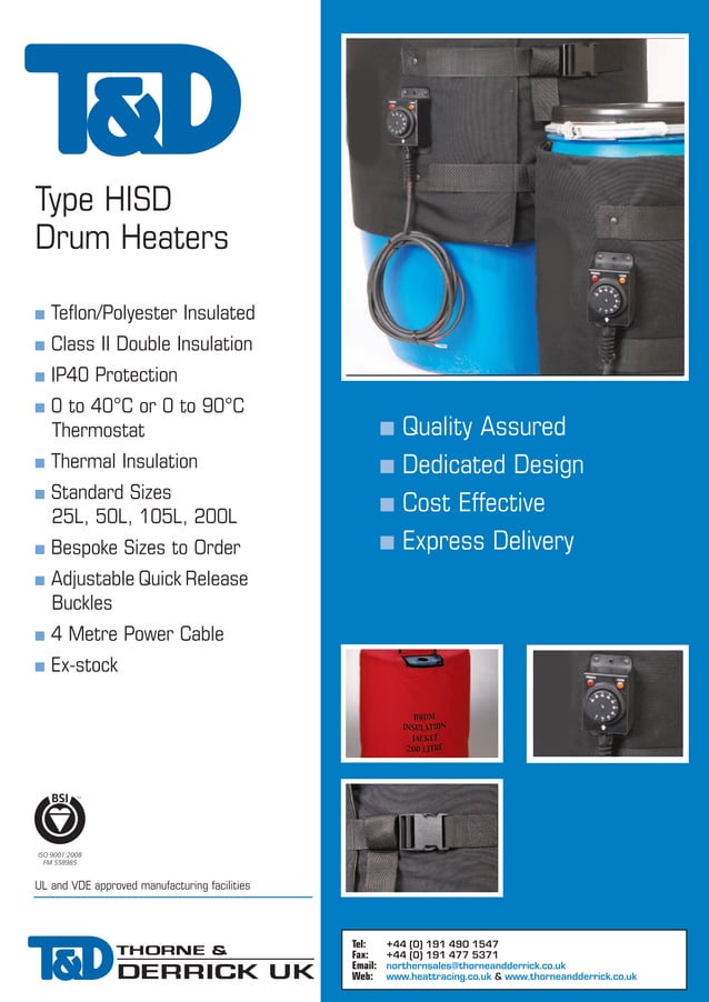 Drum Heating Jackets For Frost Protection - HISD - Brochure | PDF